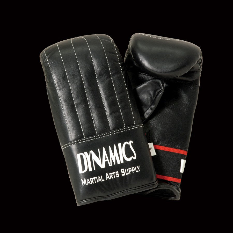 DYNAMICS LEATHER BAG GLOVES WITH WHITE STITCH MMA FIGHTLAND – MMA Fightland
